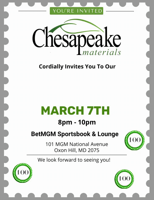 You re Invited March 7th Happy Hour Chesapeake Materials Service You re Invited March 7th Happy Hour Chesapeake Materials Service